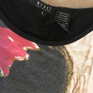 Nordstrom | Tops | Crystal Jewel Gem Girl Artsy Design Top L | Poshmark